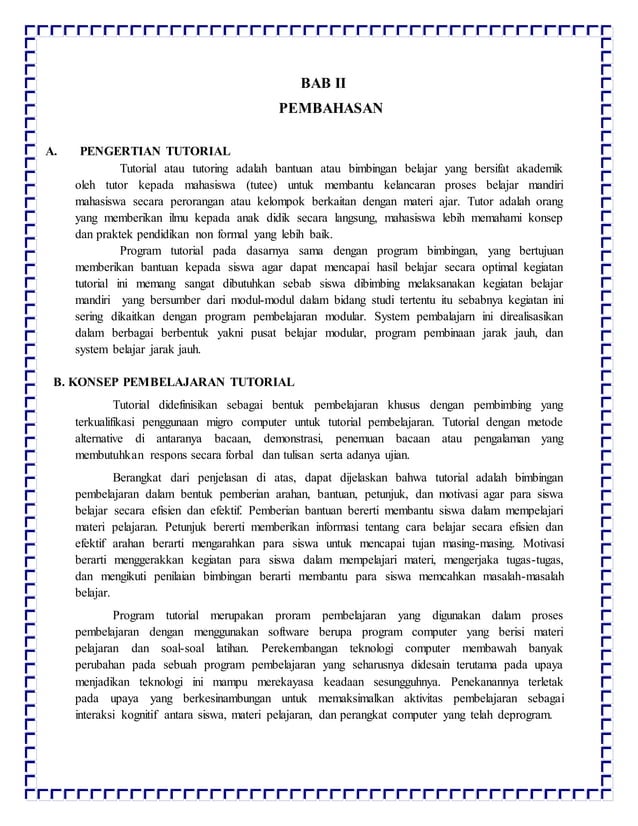 Makalah media, tutorial | PDF