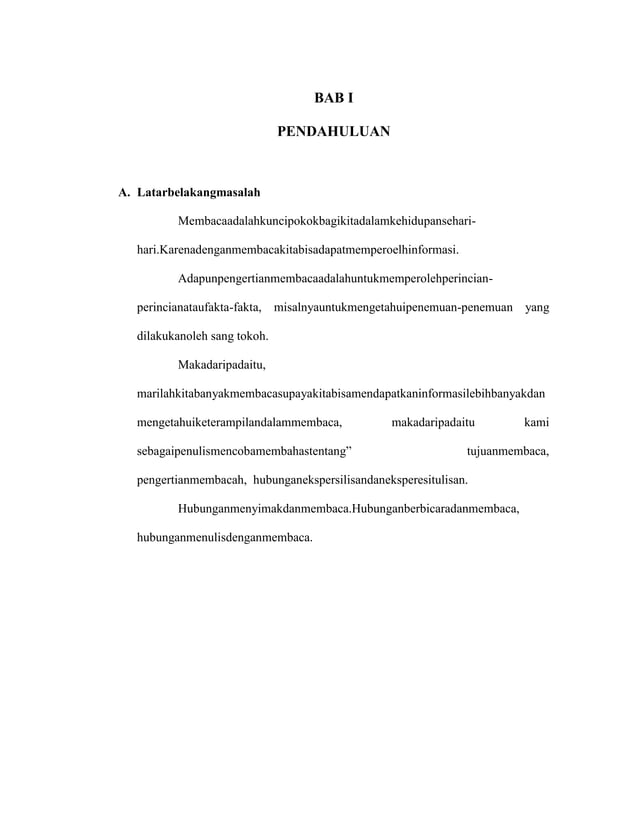 Makalah membaca ii | PDF