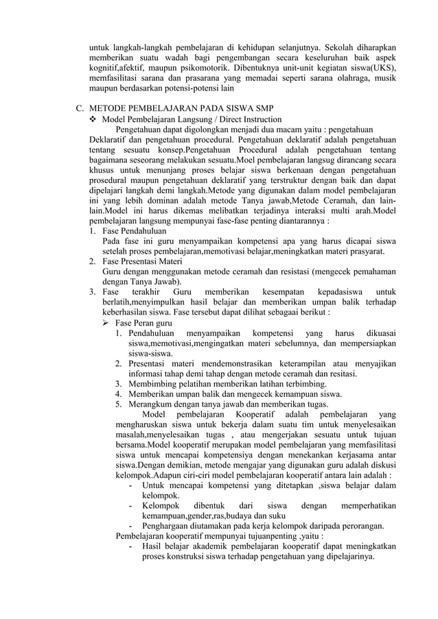 Makalah (mengenal karakter remaja pada siswa smp | DOC