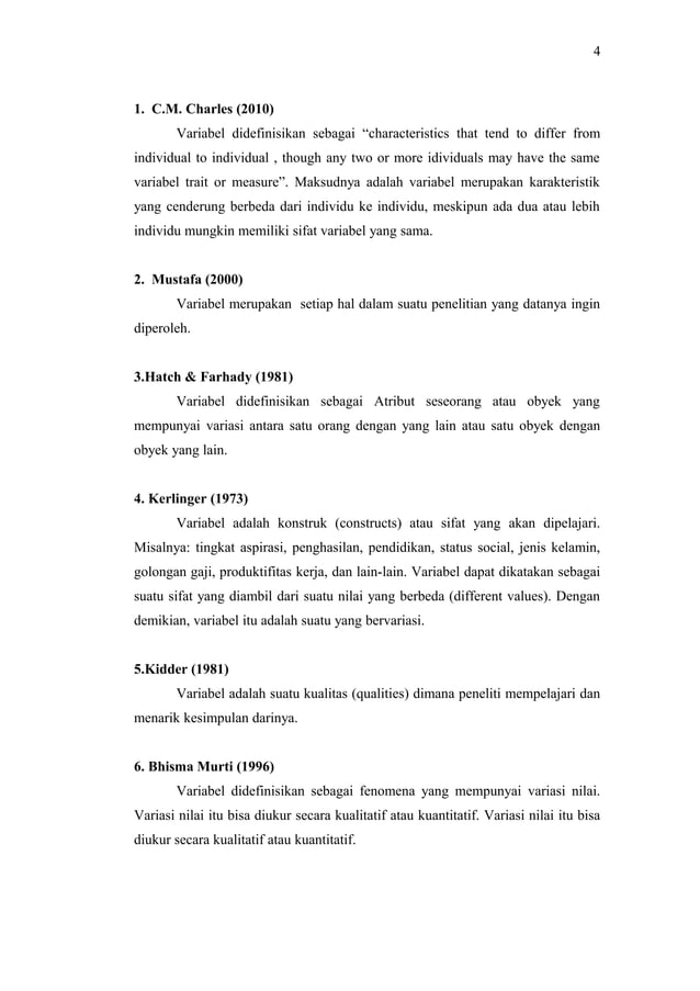 Makalah met.pen kuan (variabel, populasi & sampel) | DOC