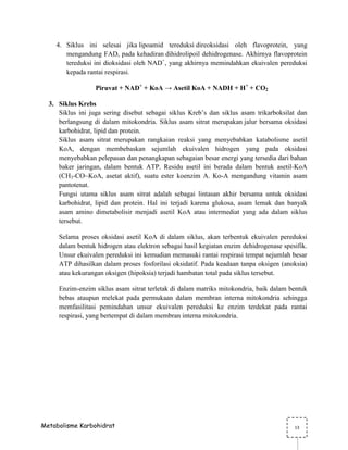 Makalah metabolisme karbohidrat | DOCX