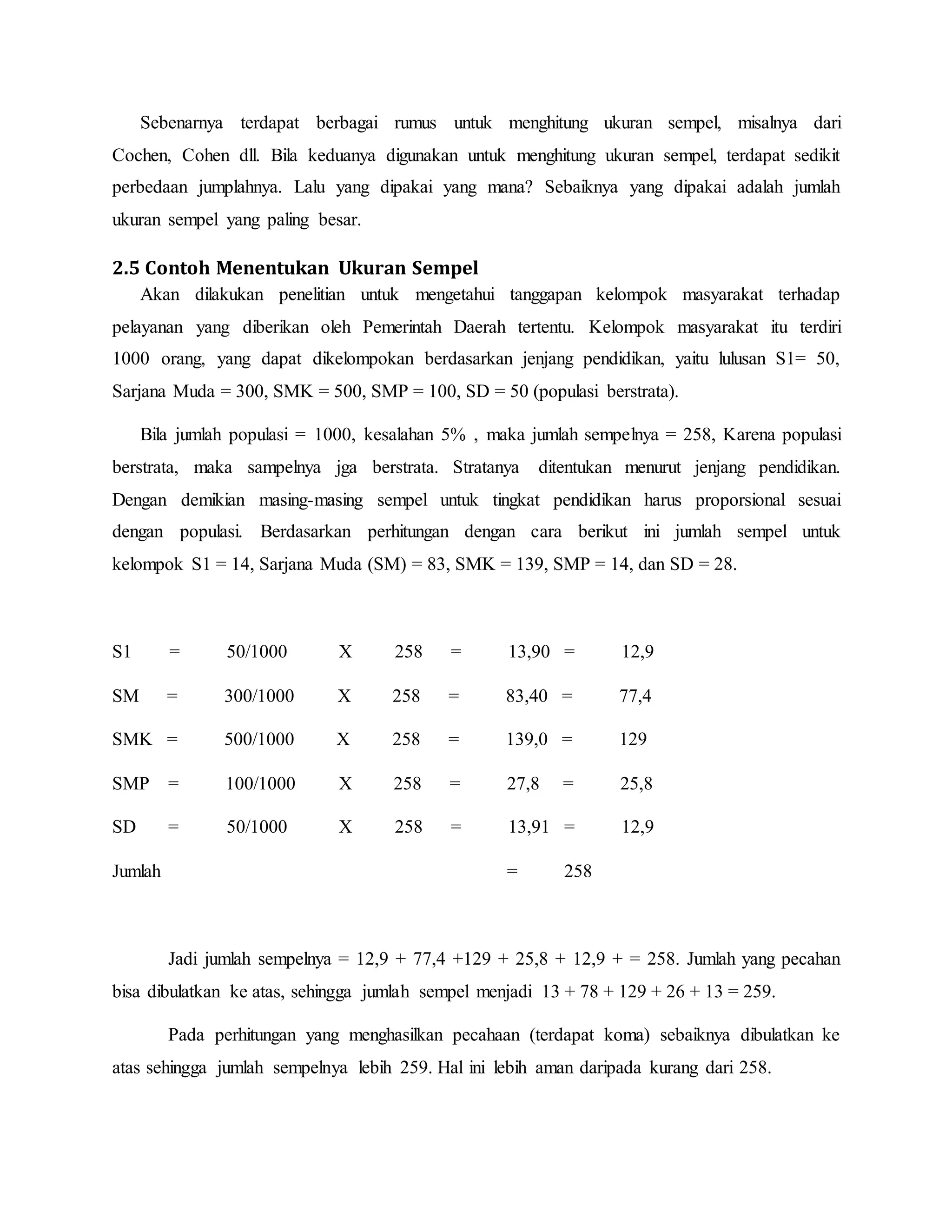 Makalah metlit populasi dan sempel | DOCX