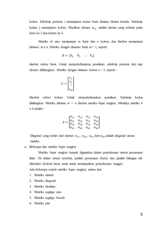 Makalah Metode Numerik : Sistem Persamaan Linear | DOCX