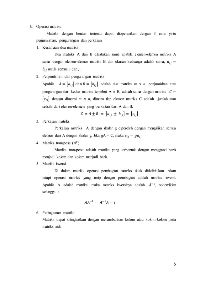 Makalah Metode Numerik : Sistem Persamaan Linear | DOCX