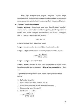 Makalah metode numerik regula falsi | PDF