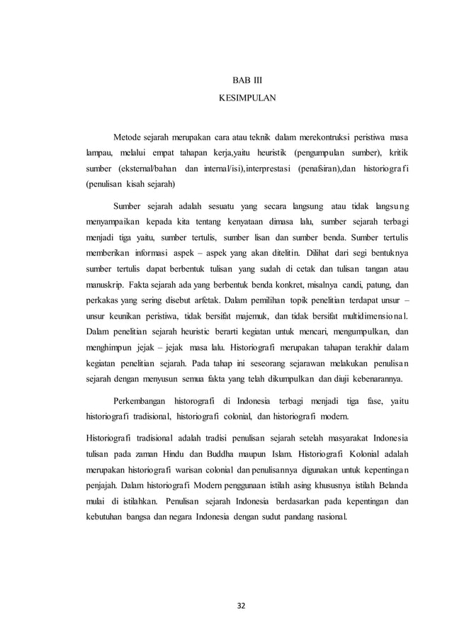 Makalah metode pengumpulan sumber sejarah (1) | PDF