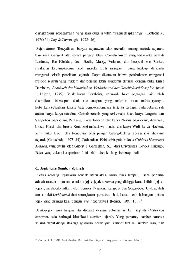 Makalah metode pengumpulan sumber sejarah (1) | PDF