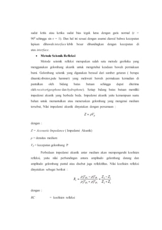 Metode Seismik | DOCX