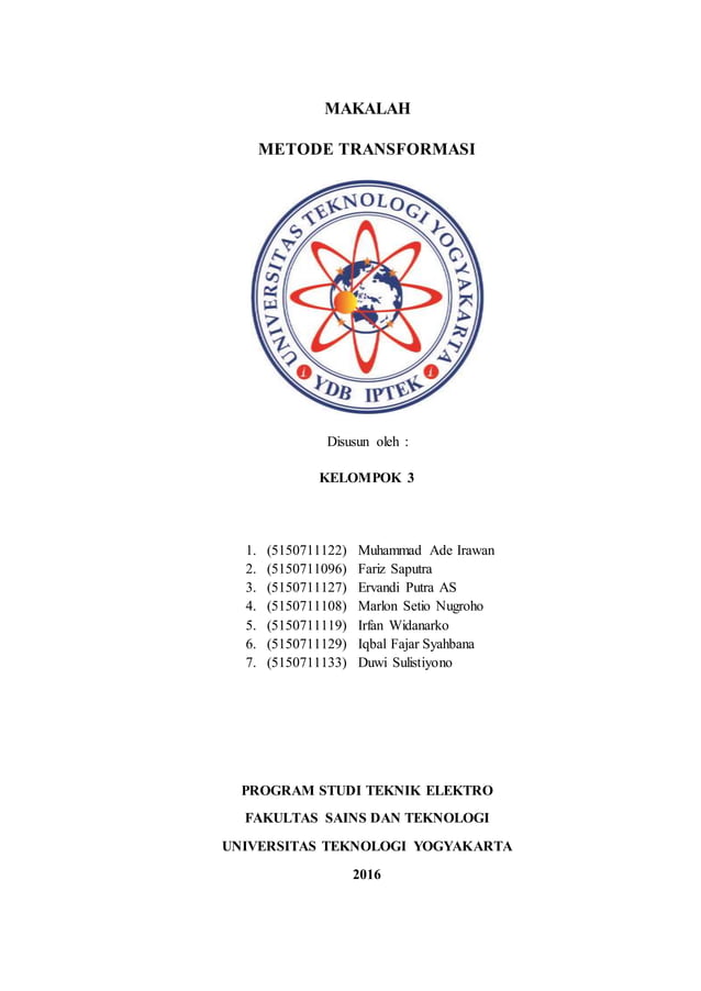 Makalah metode transformasi | DOCX