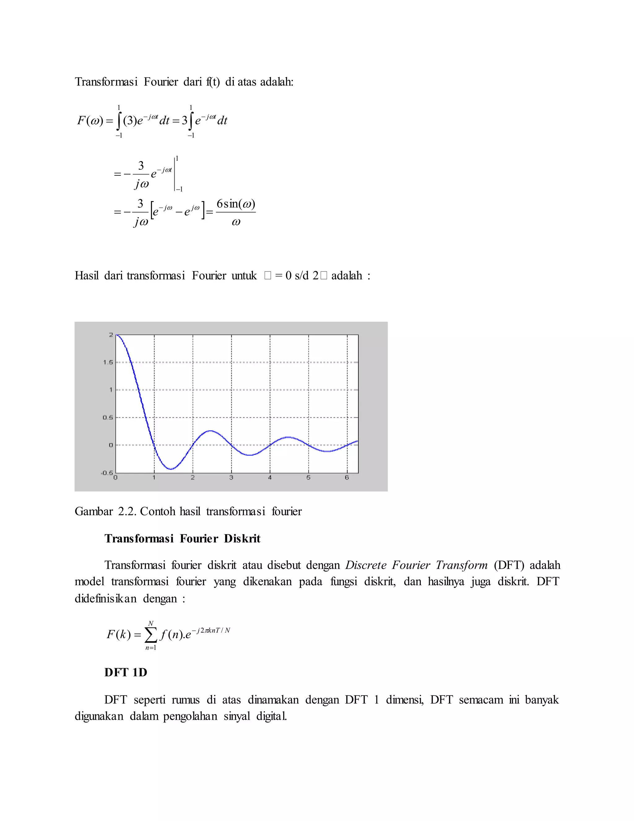 Makalah metode transformasi fourier | DOCX