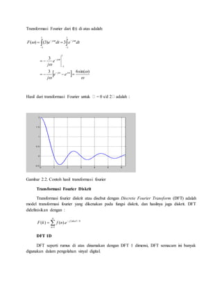 Makalah metode transformasi fourier | DOCX