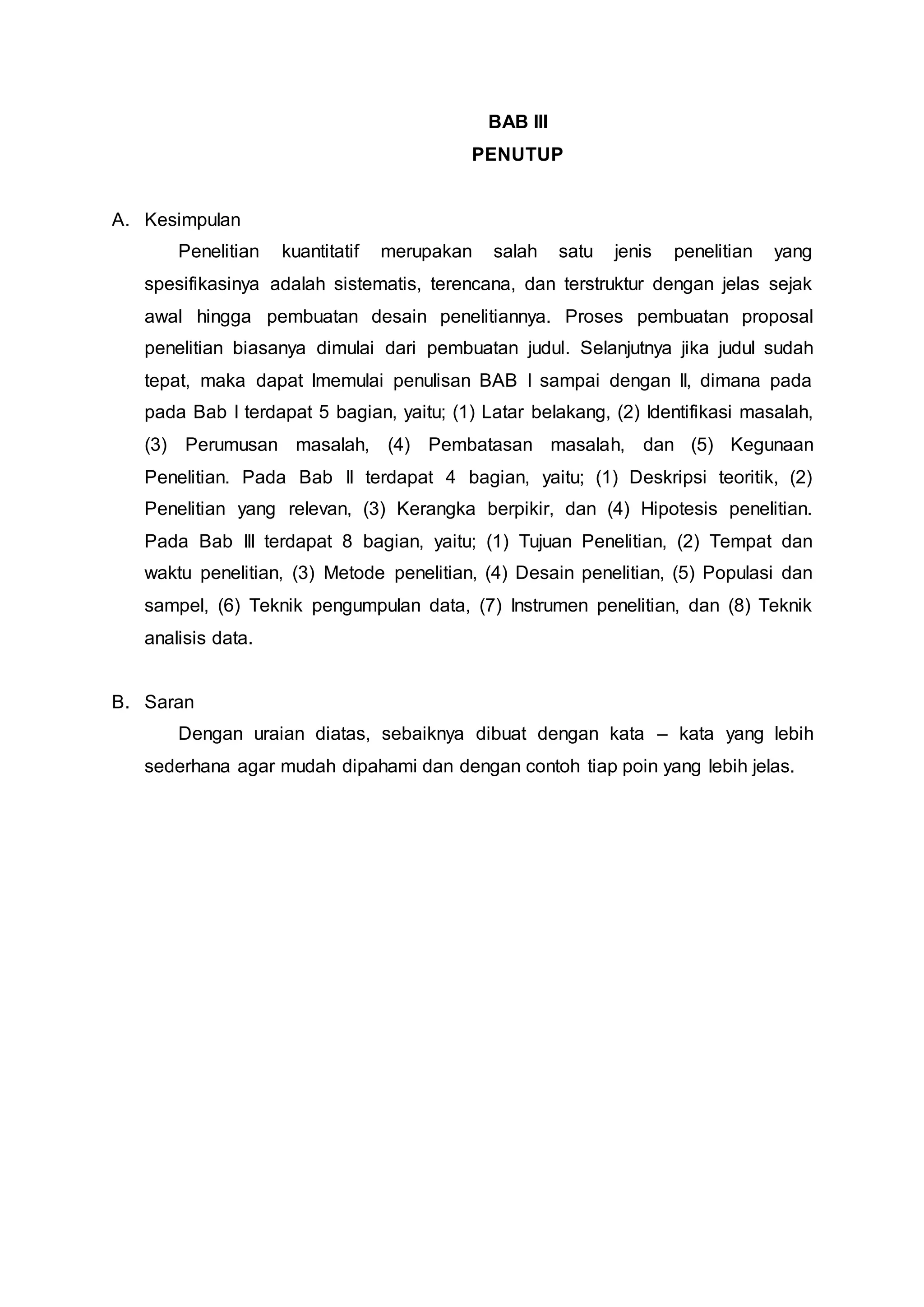 Penyusunan Proposal Penelitian Kuantitatif | DOCX