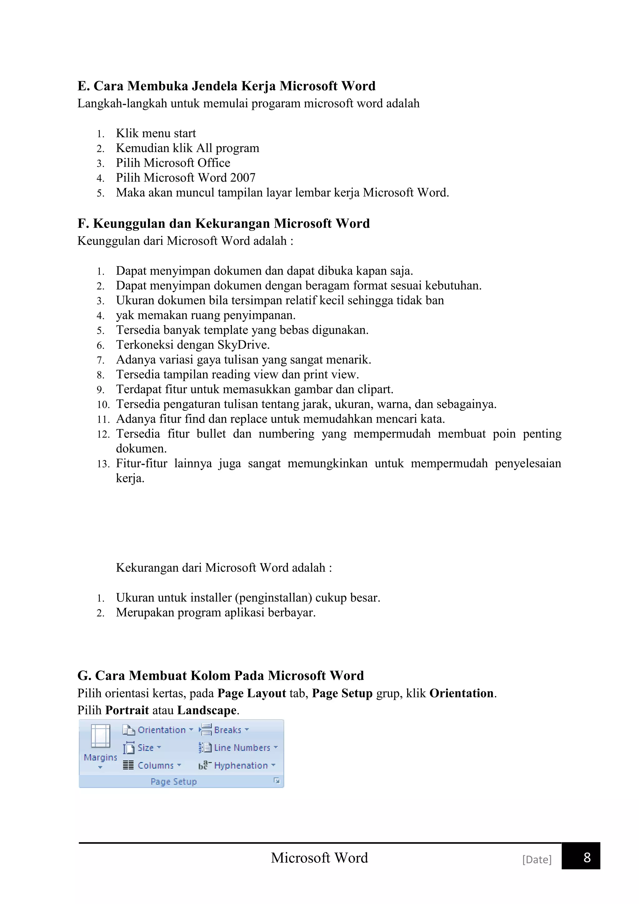 Makalah microsoft word | PDF