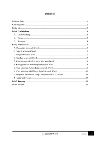 Makalah microsoft word | PDF