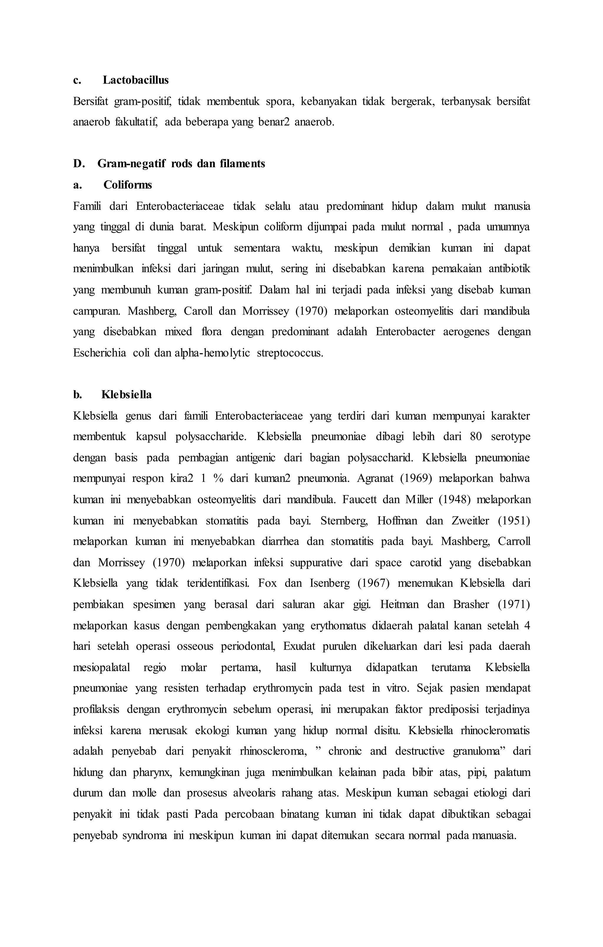 Makalah miktoganisme pada mulut dan gigi | DOCX