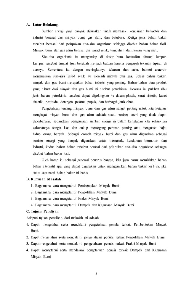 Makalah minyak bumi alek | PDF