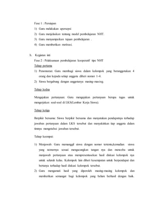 Makalah model pembelajaran nht | PDF