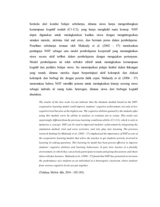 Makalah model pembelajaran nht | PDF