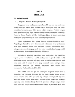 Makalah model pembelajaran nht | PDF