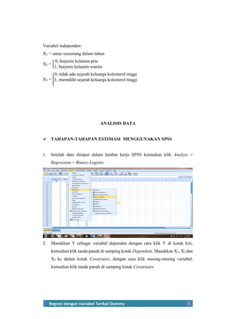 Makalah model regresi dengan variabel terikat dummy | PDF