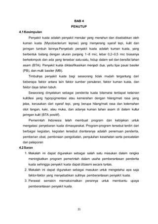 Makalah Penyakit Menular Morbus Hansen | DOCX