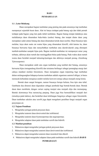 Makalah morfologi daun | DOCX