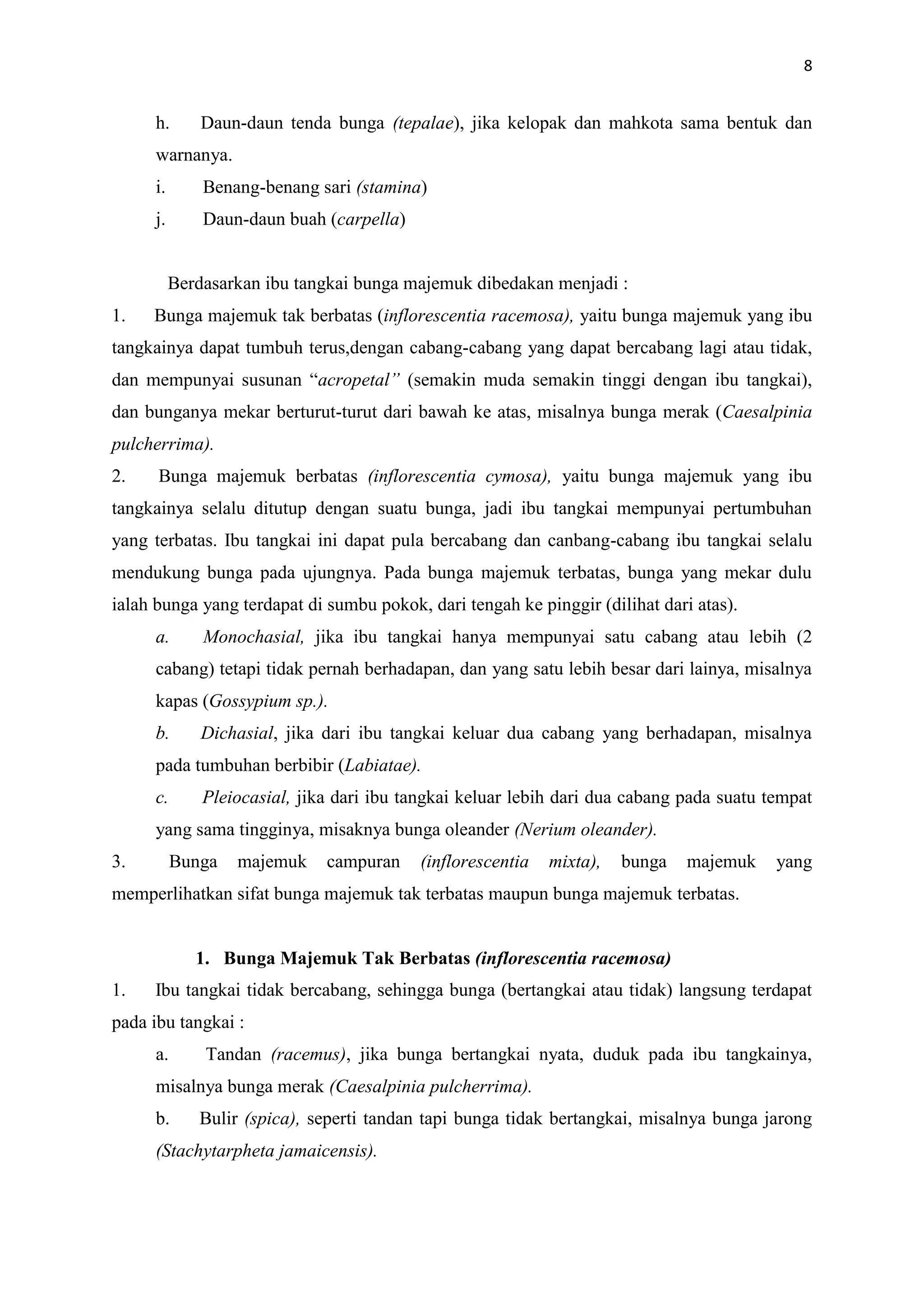 Makalah morfotum alat perkembangbiakan bunga | DOCX