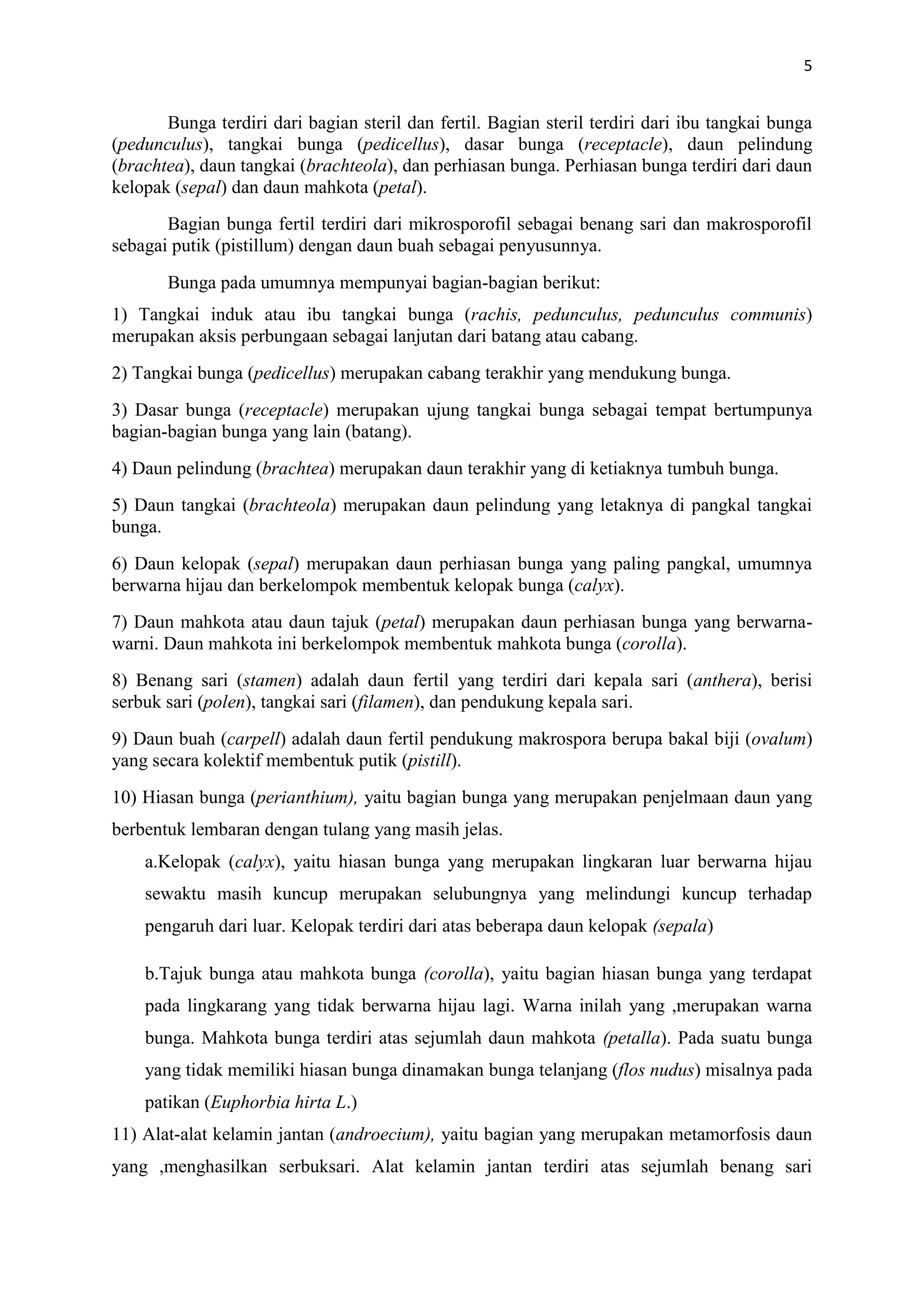 Makalah morfotum alat perkembangbiakan bunga | DOCX
