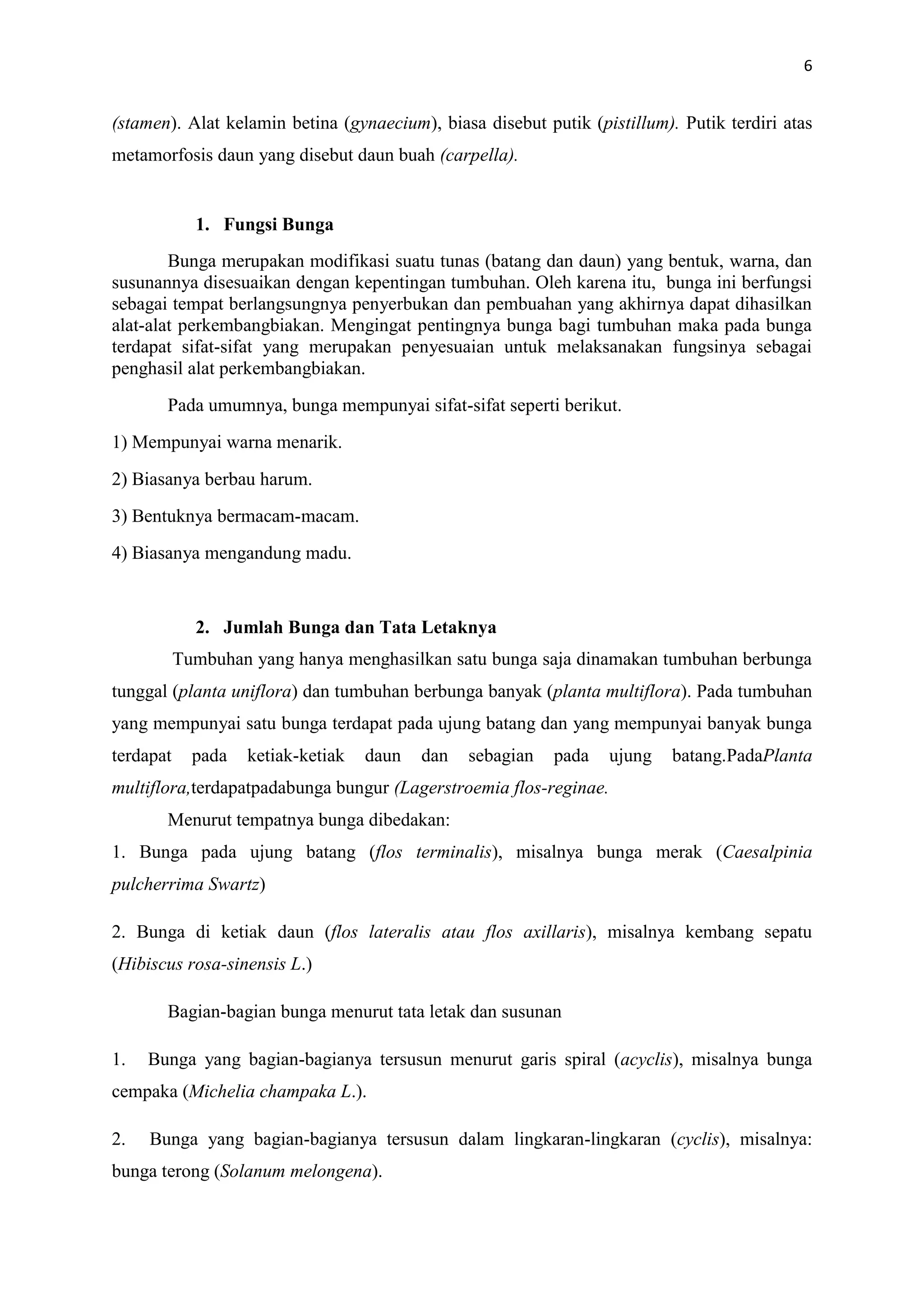 Makalah morfotum alat perkembangbiakan bunga | DOCX