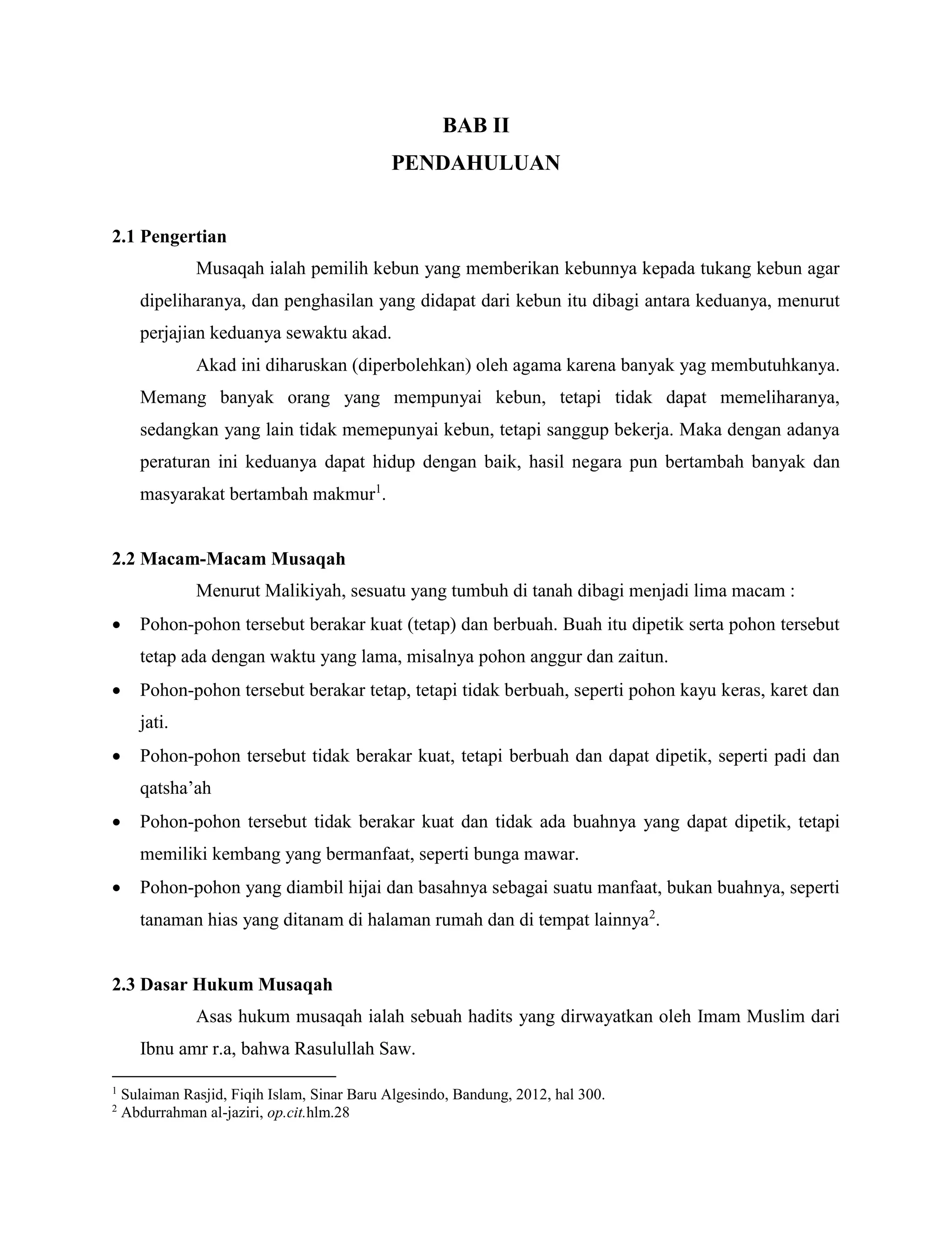 Makalah Musaqah | DOCX