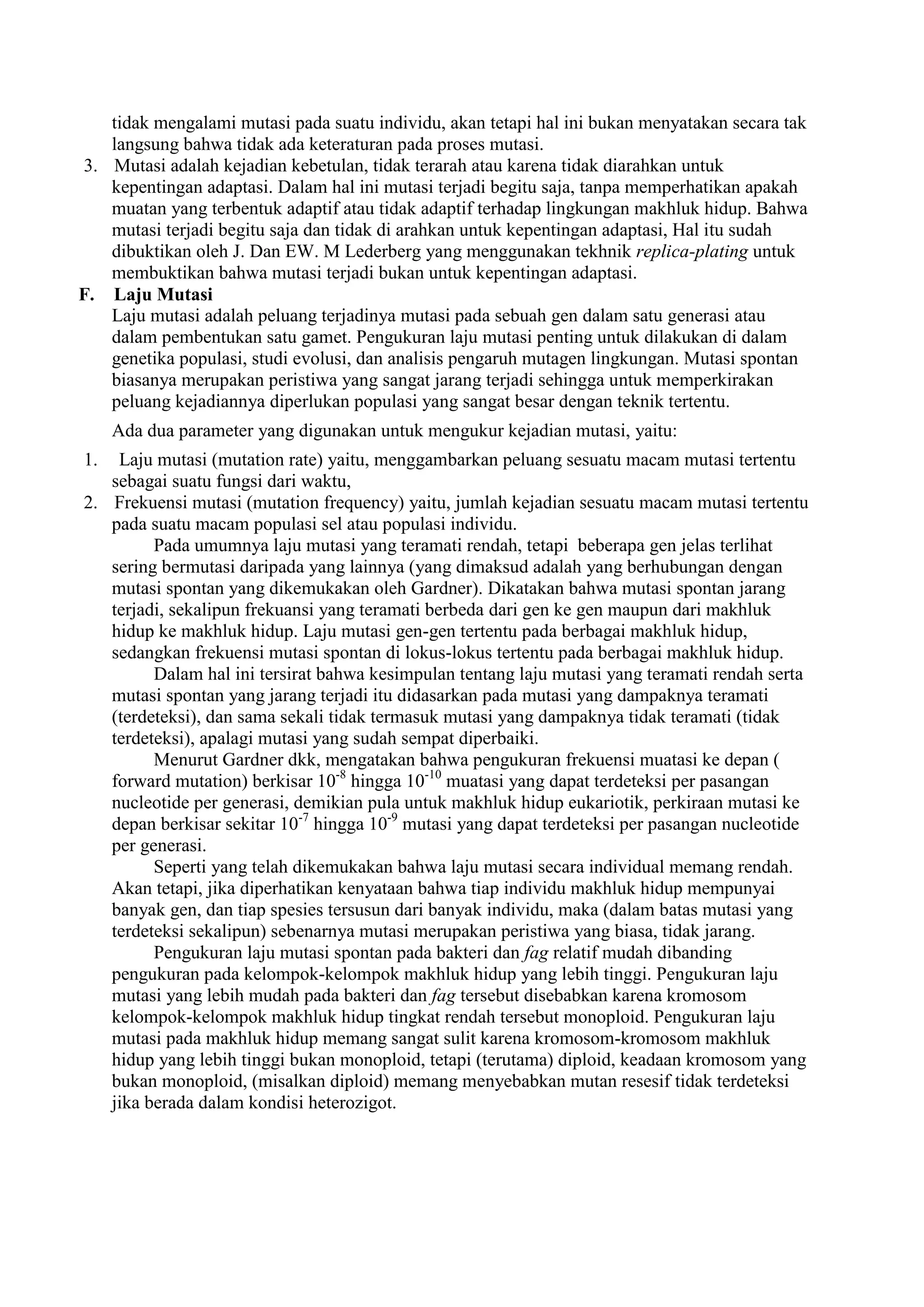 Makalah mutasi gen | DOCX