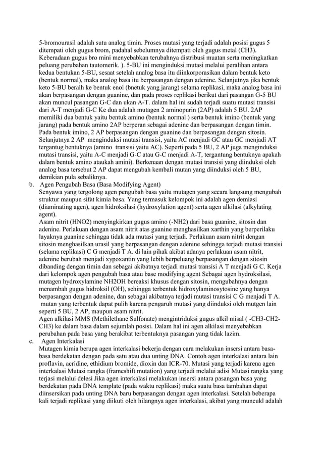 Makalah mutasi gen | DOCX