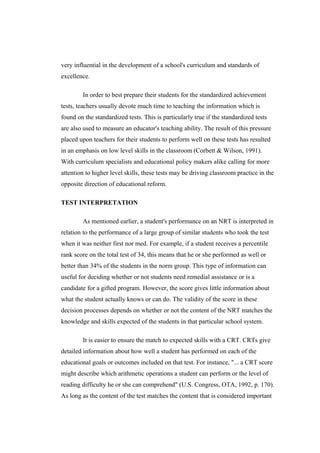 Makalah nrt n crt | DOC | Standardized Testing | Educational Assessment