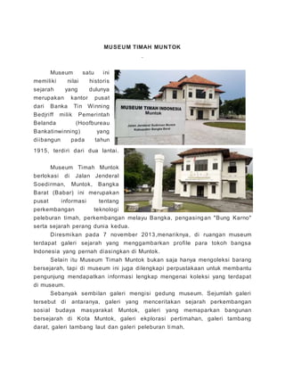 Makalah objek wisata muntok | DOCX