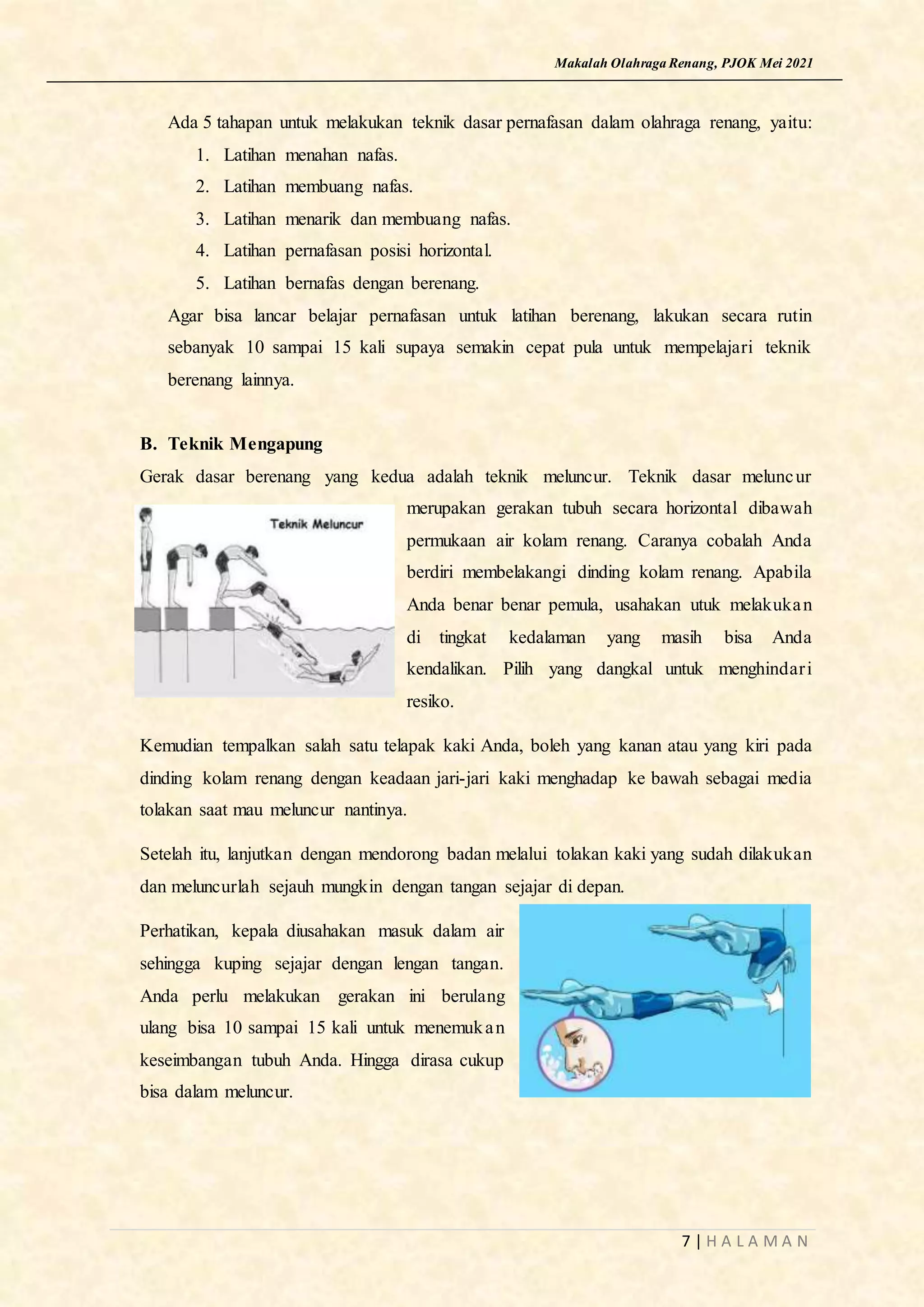 Makalah olahraga renang secara lengkap | DOCX