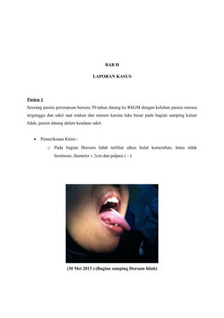 Traumatic ulcer and Fordcye's spot clinical case study (indonesian text ...
