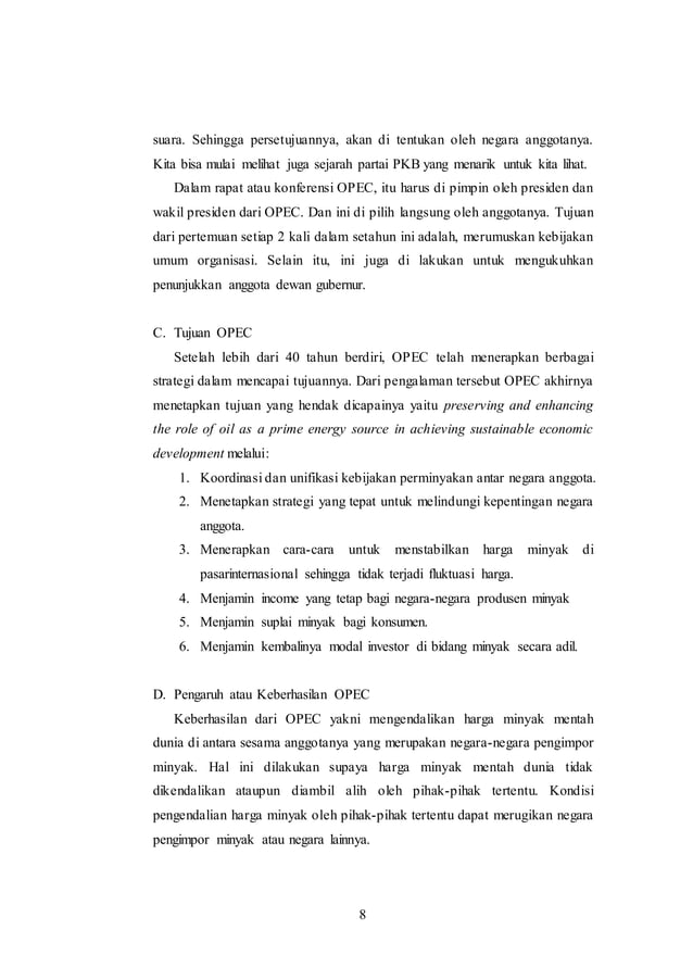 Makalah opec | PDF