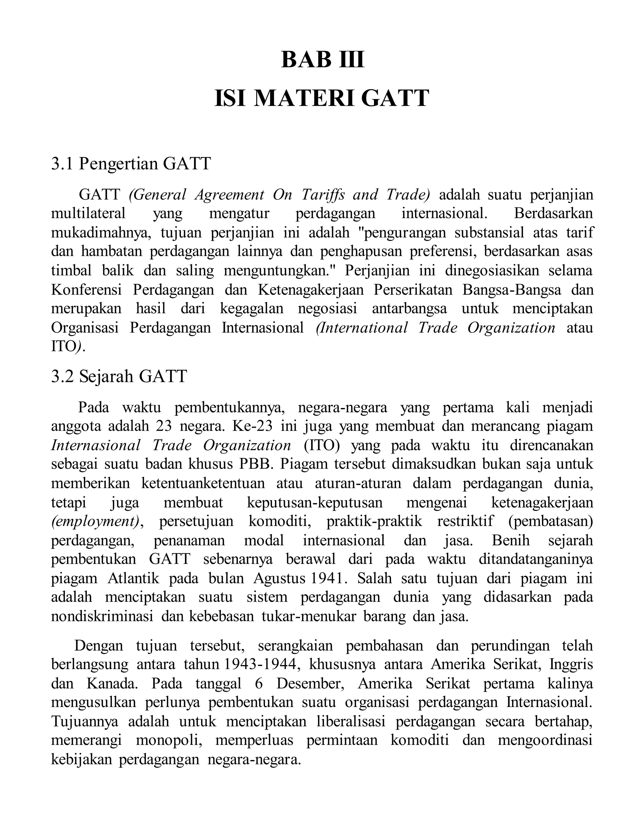 Makalah OPEC dan GATT.docx