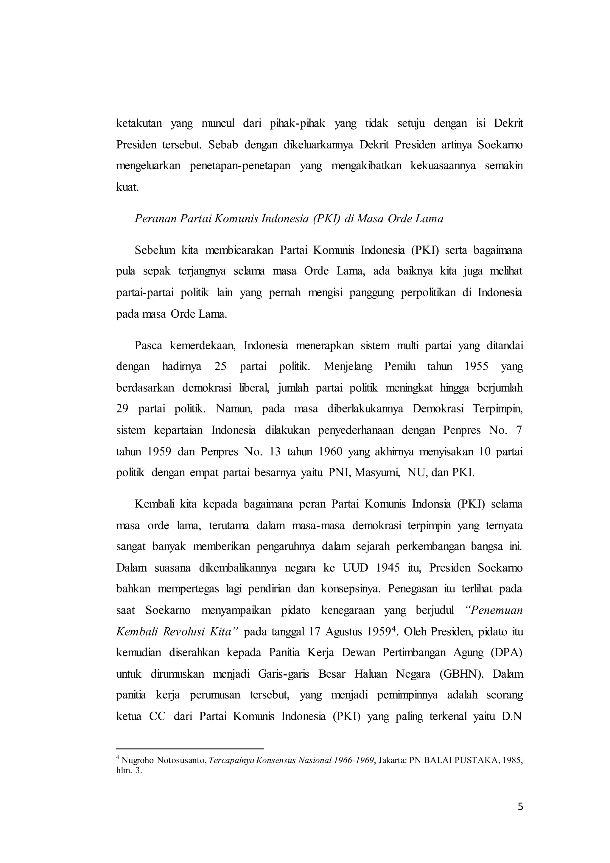 Makalah orde lama | DOCX