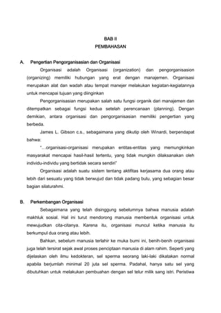 Makalah organisasi | PDF