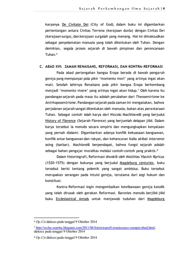 sejarah perkembangan ilmu sejarah | DOCX