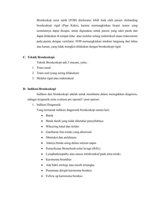 Pemeriksaan Diagnostik Bronkoskopi | DOCX