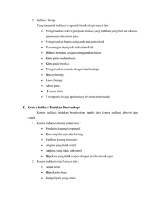 Pemeriksaan Diagnostik Bronkoskopi | DOCX