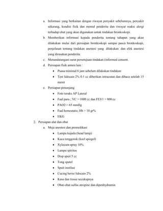 Pemeriksaan Diagnostik Bronkoskopi | DOCX