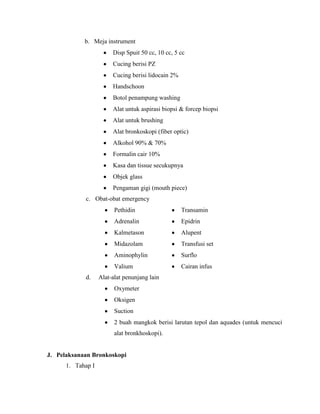 Pemeriksaan Diagnostik Bronkoskopi | DOCX