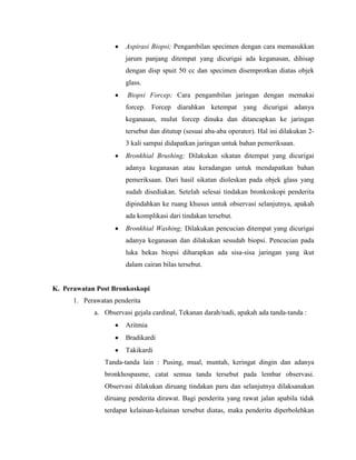 Pemeriksaan Diagnostik Bronkoskopi | DOCX