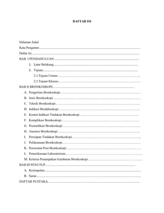 Pemeriksaan Diagnostik Bronkoskopi | DOCX