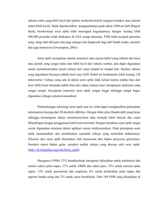 Pemeriksaan Diagnostik Bronkoskopi | DOCX