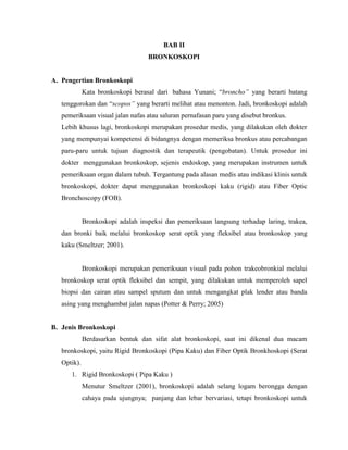Pemeriksaan Diagnostik Bronkoskopi | DOCX