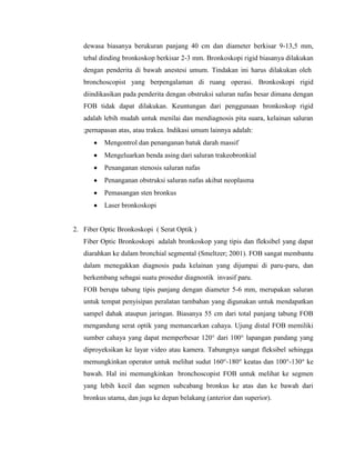 Pemeriksaan Diagnostik Bronkoskopi | DOCX